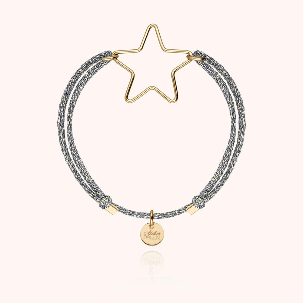 Mini star bracelet with lurex cord - 14k gold-filled | Atelier Paulin
