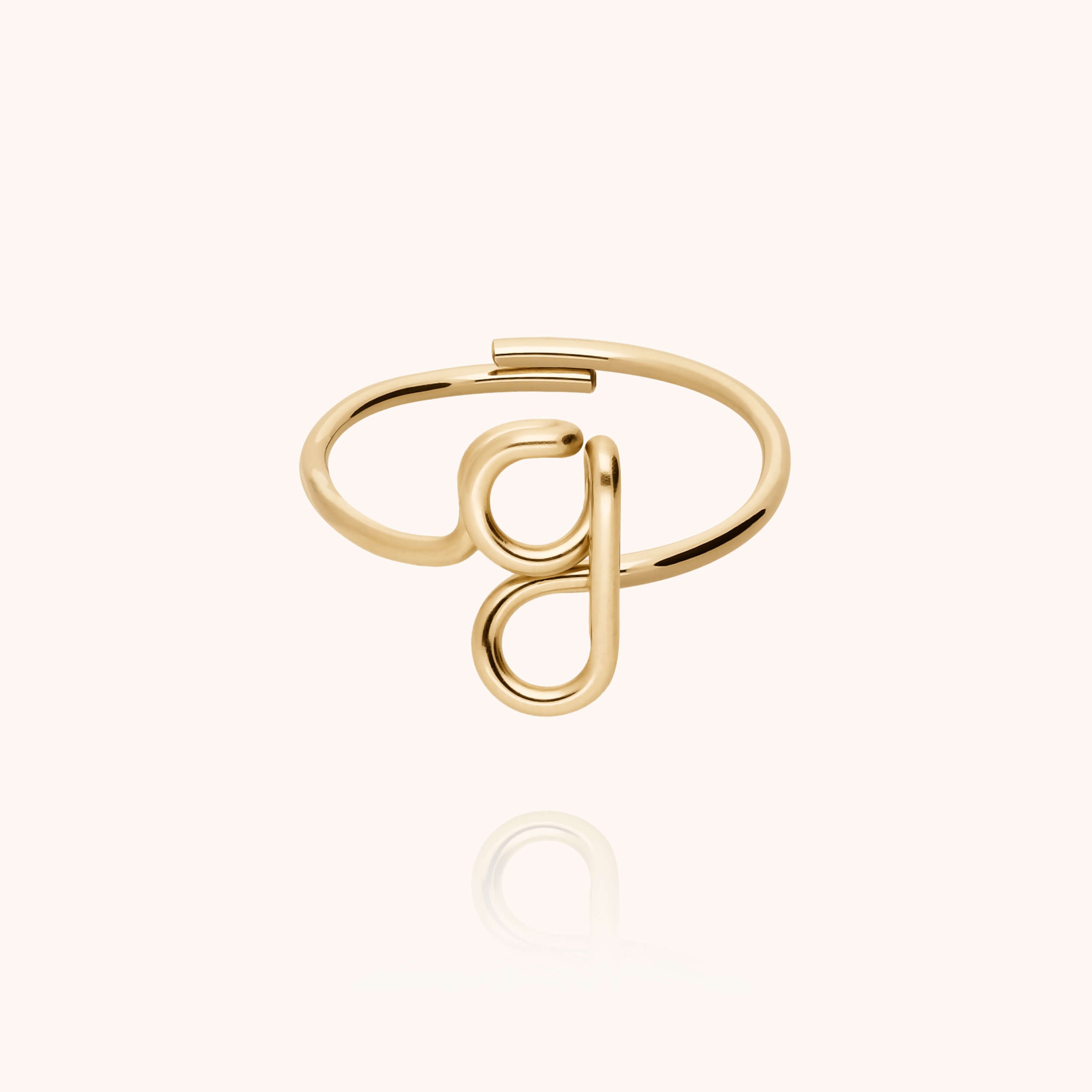 Bague Originale Initiale - or jaune laminé | Atelier Paulin - Made in Paris